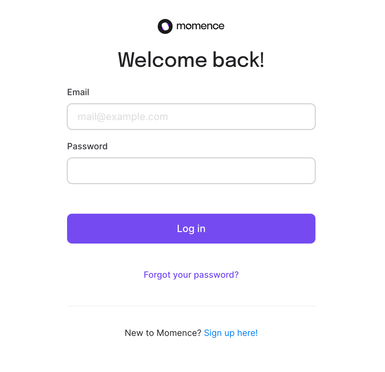 [Hướng dẫn Momence] Phần 1 - Thiết lập tài khoản • purna
